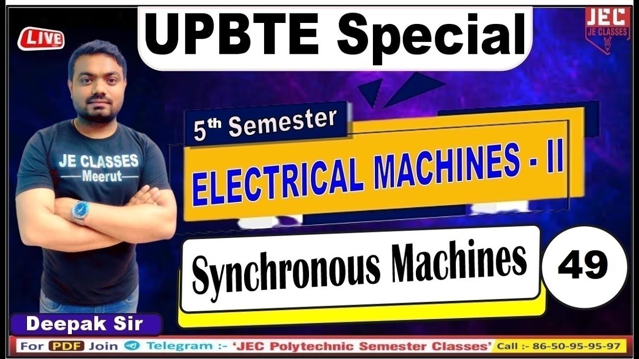 #49 Electrical Machine-II UPBTE Electrical Engineering 5th Semester Synchronous Machines Class ...