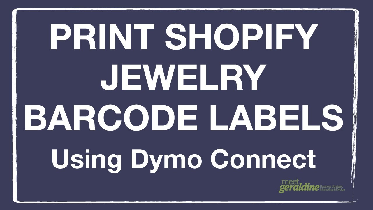 How to Print Shopify Jewelry Labels with Barcode Using DYMO LabelWriter ...