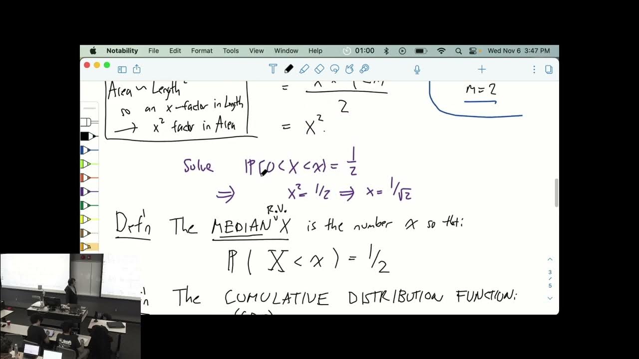 CDFs and Practice with Probabilities of Continuous Random Variables | Intro to Probability 11-06 ...