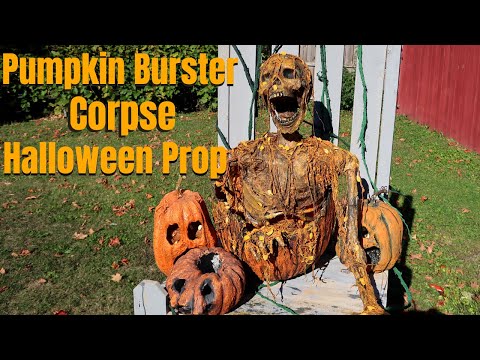 Making A Pumpkin Corpse Burster Prop For Halloween - YouTube