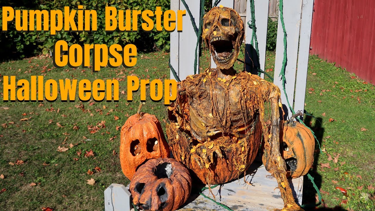 Making A Pumpkin Corpse Burster Prop For Halloween - YouTube