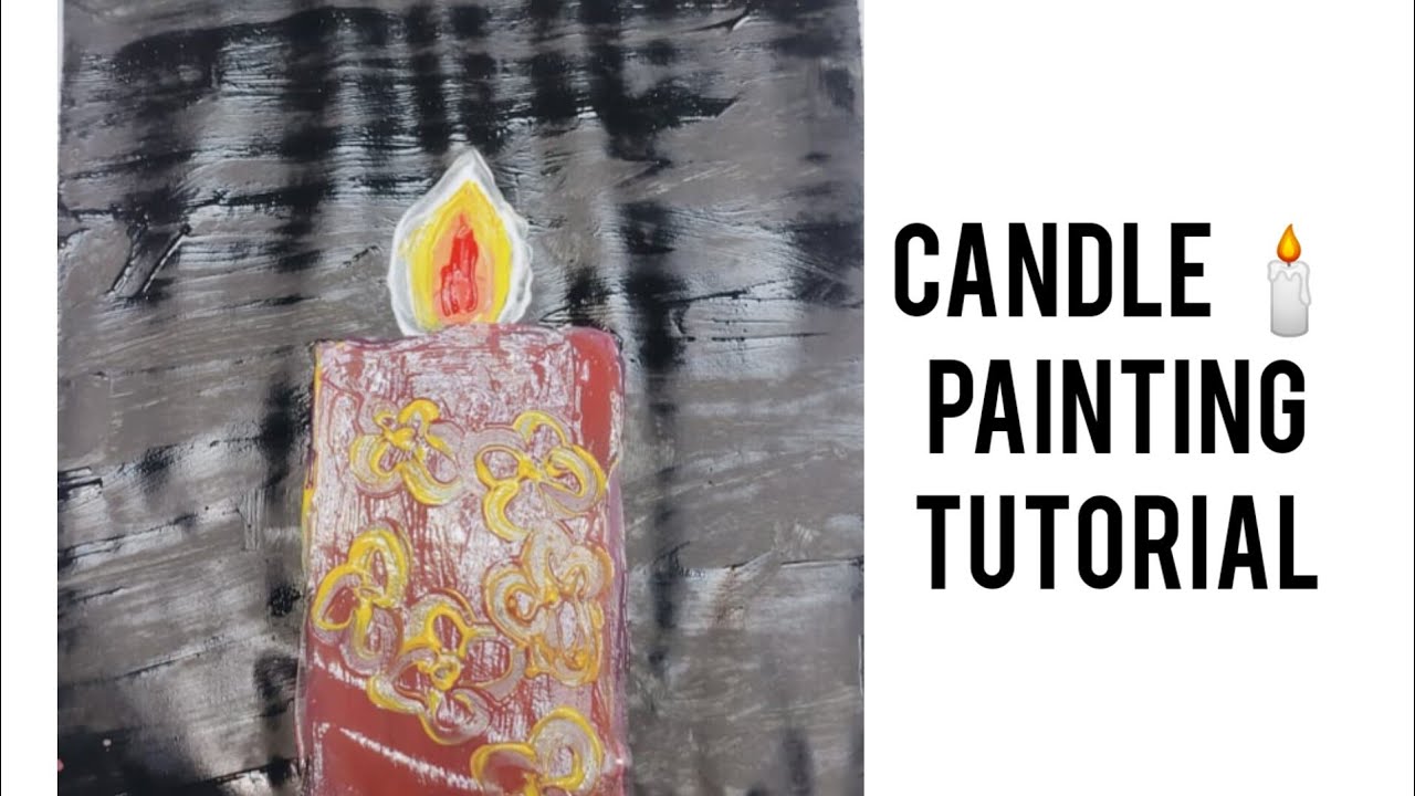 Candle Painting Tutorial / Easy painting idea / Arts and Drawing - YouTube