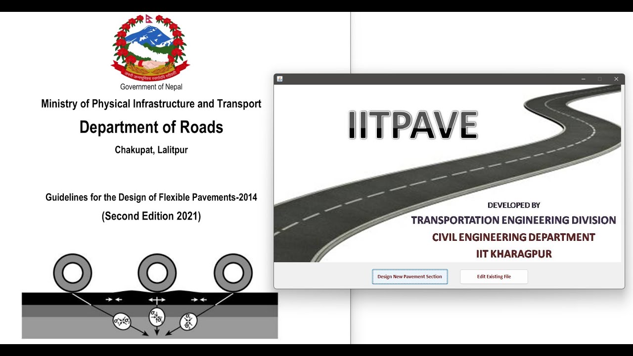 Flexible Pavement Design || DoR Nepal (2021) || IIT Pave || IRC 37 ...