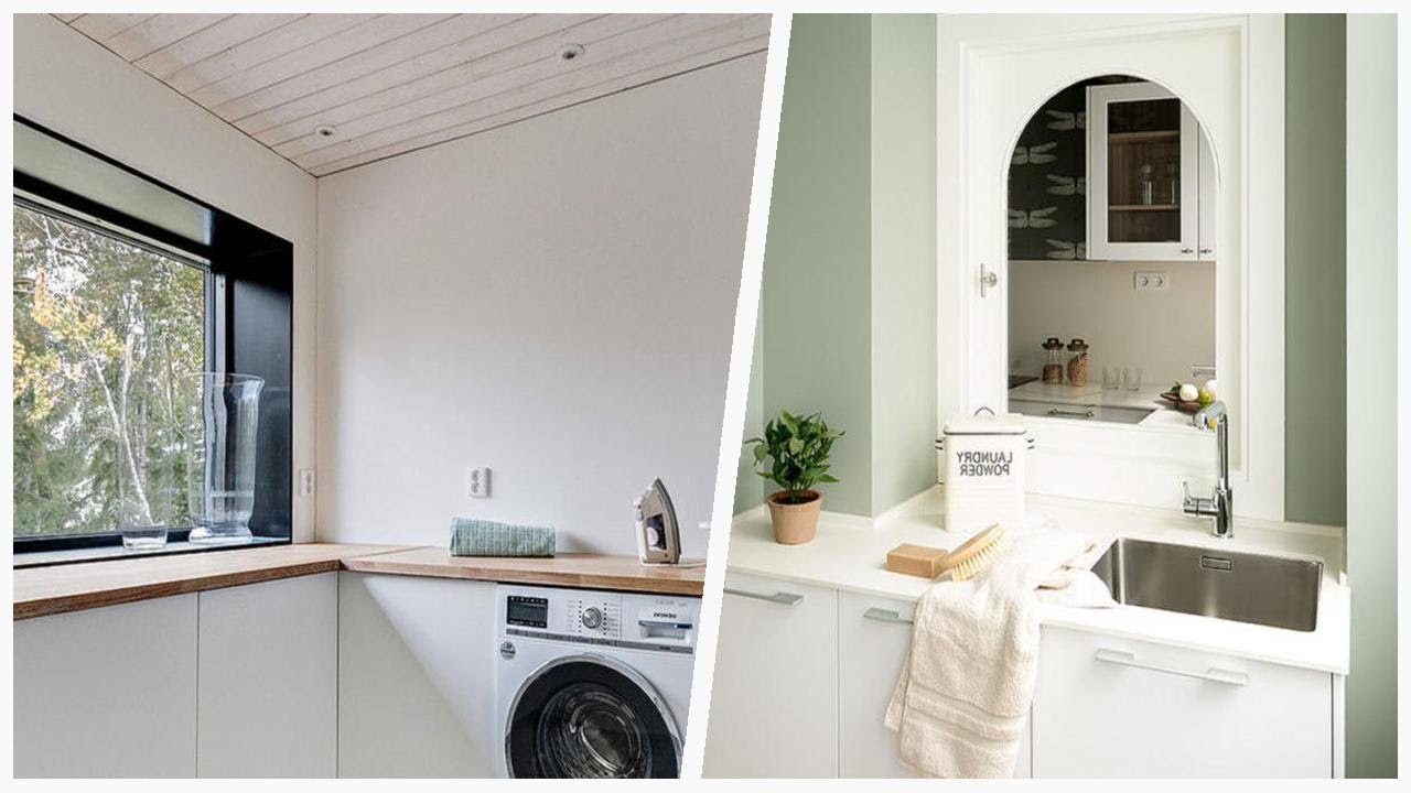 75 Scandinavian Dedicated Laundry Room Design Ideas You'll Love ♡ - YouTube