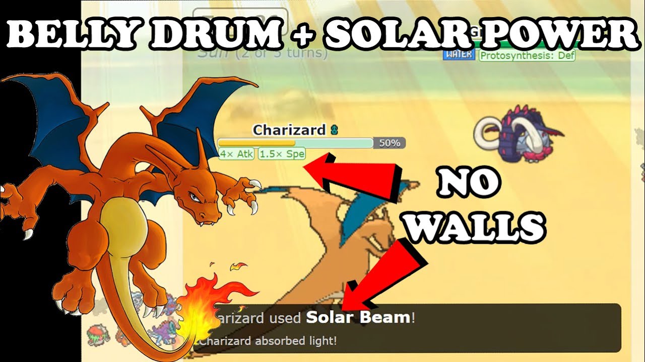 (1850+) Solar Power Belly Drum Charizard Sweeps OU!! Pokemon Scarlet ...