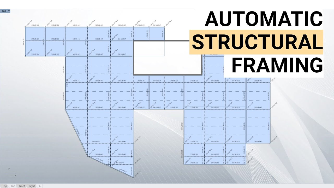 Automatic structural framing improvements. Generative design fitting ...