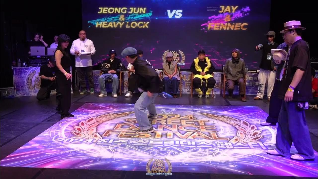 Jeong Jun & Heavy Lock VS Jay & Fennec | 2024 Jinju SDF | 2on2 Open Stlyes Battle | Top 8 - YouTube