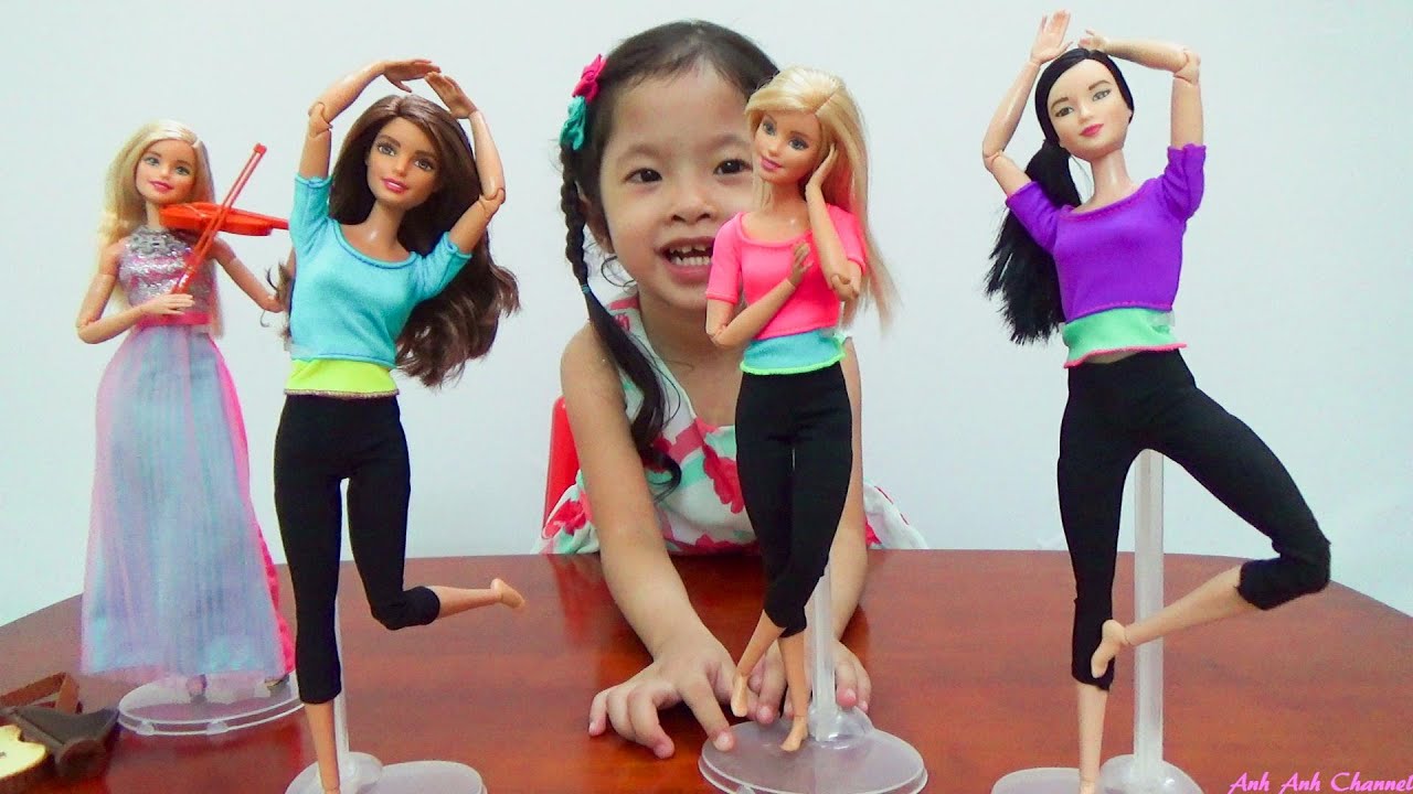💜💋 Búp bê Barbie Made to Move có khớp Joyce 💜 Barbie châu á Lea Neko 💜 ...