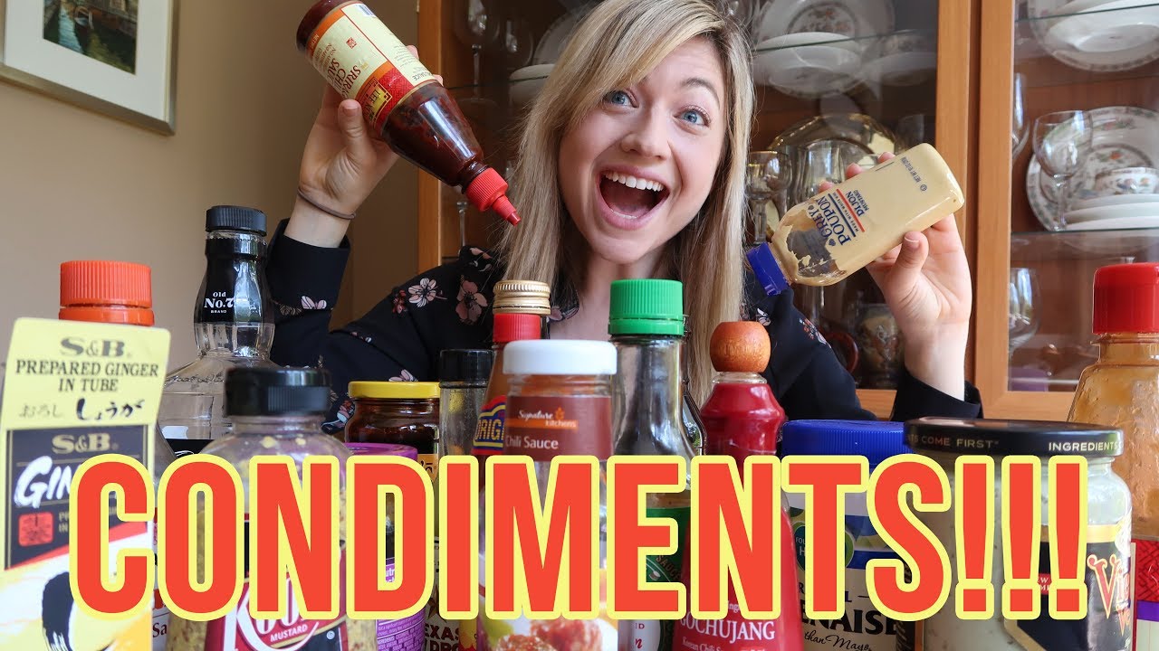 24 CONDIMENTS FOR 24K SUBSCRIBERS - Condiment Challenge + Gross ...
