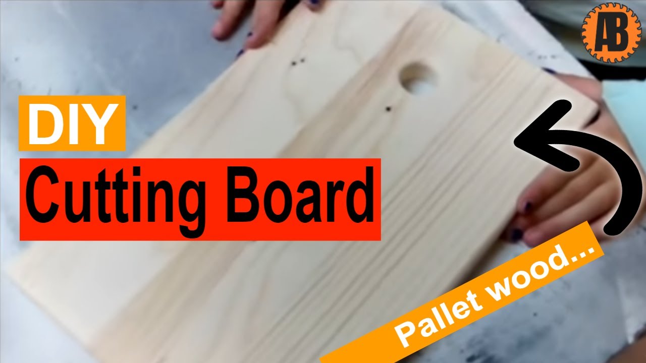 Simple cutting board made with pallet wood - YouTube
