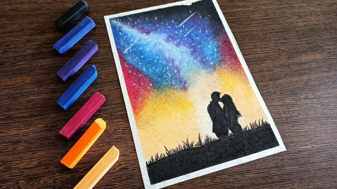 Chalk Art On White Paper