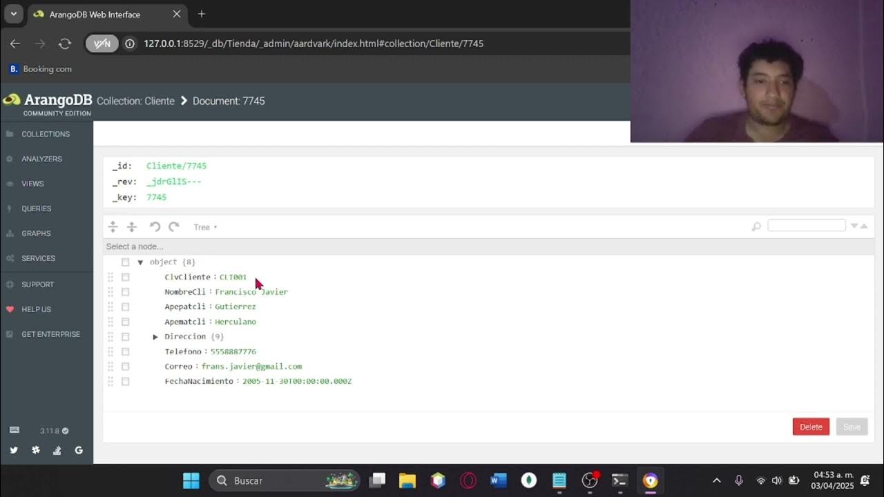 Uso de ArangoDB, CRUD + importación y exportación - YouTube