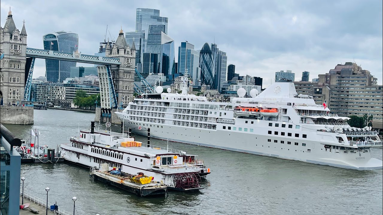 Silver Wind Luxury CruiseShip crossing Tower Bridge London 🚢 - YouTube