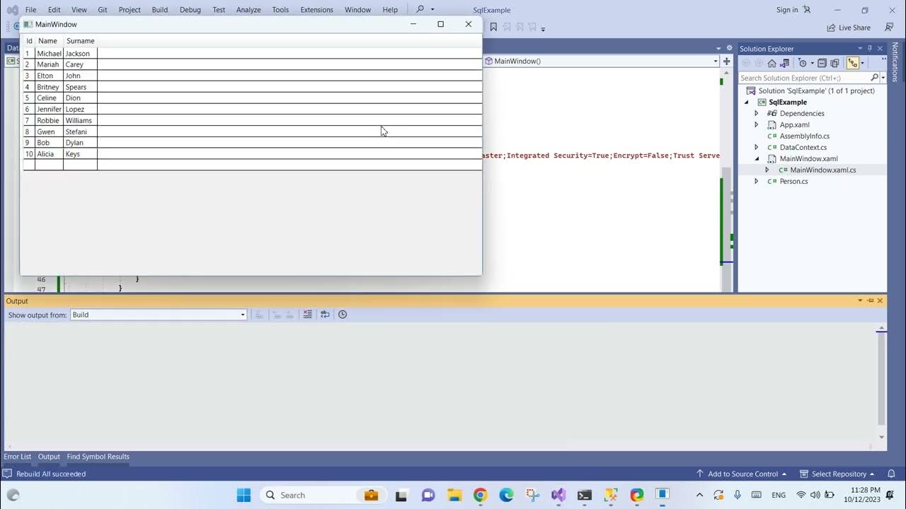 [C#] Fetch data from DataBase using SQL raw Queries - YouTube