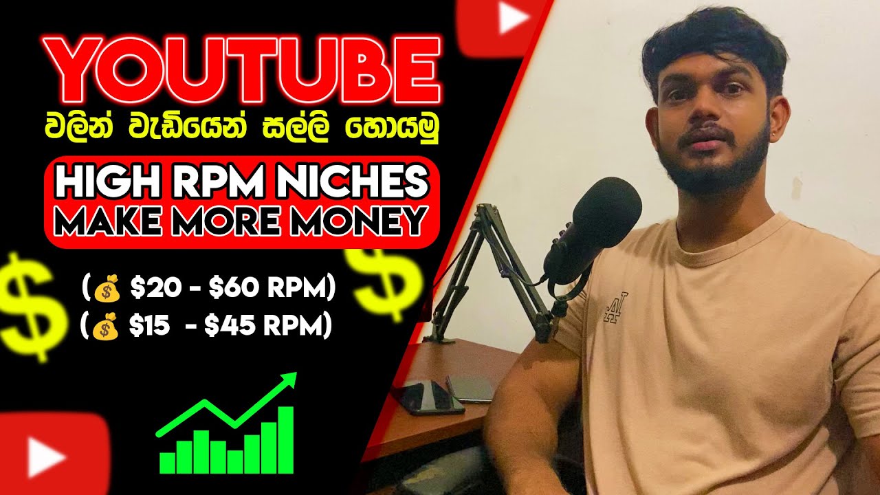 YouTube RPM එක වැඩිම Niches! 💰 මේ niches වලට video දාන්න 🚀🔥 - YouTube