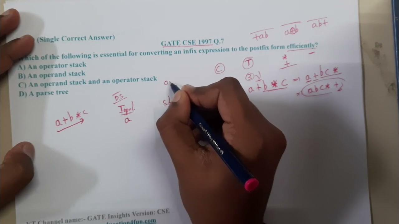 GATE CSE 1997 Q 7 || Stacks and Queues || Data Structure || GATE Insights Version: CSE - YouTube