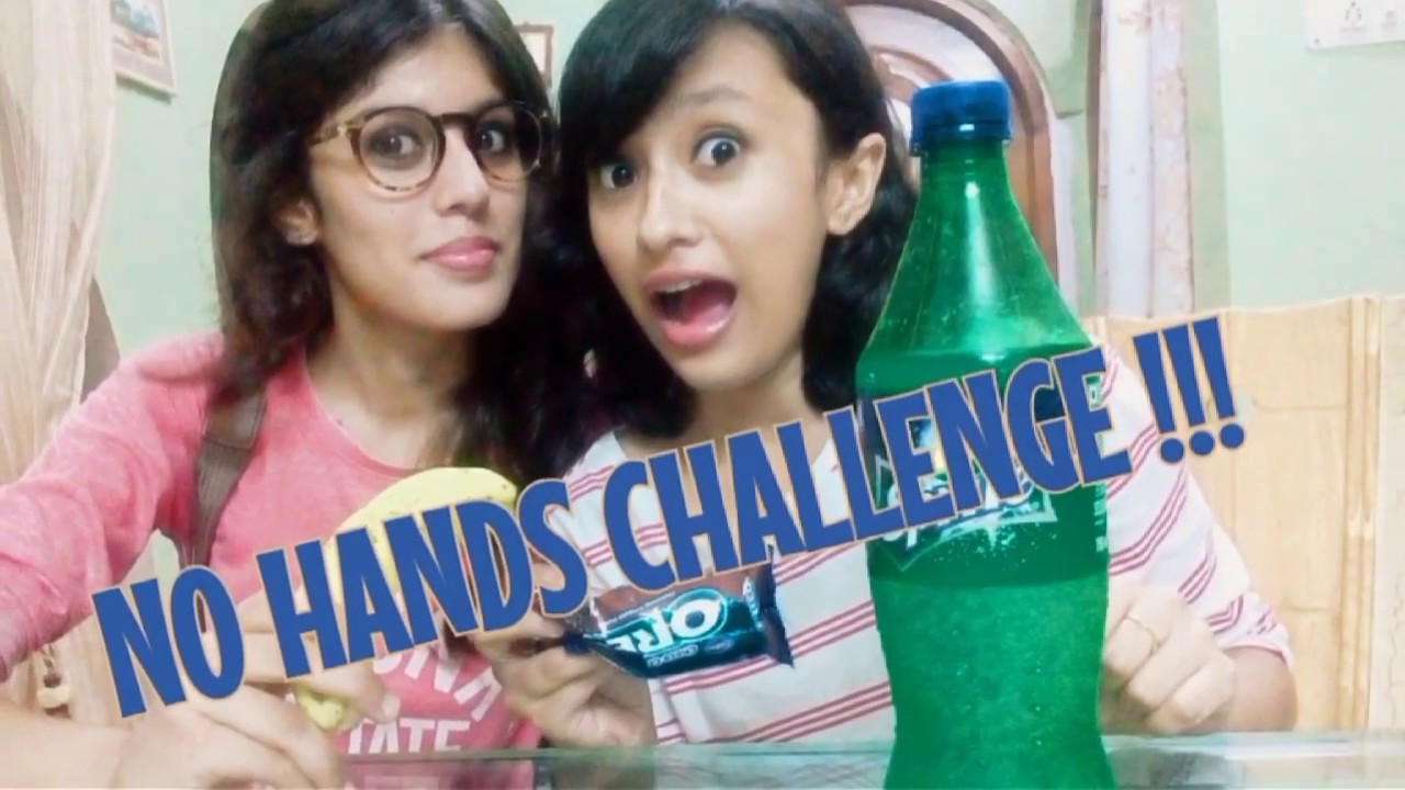 NO HANDS CHALLENGE W/ BEST FRIEND !! - YouTube