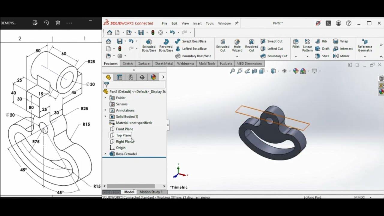 SOLIDWORKS Practice Exercises for Beginners | EX - 12 - YouTube