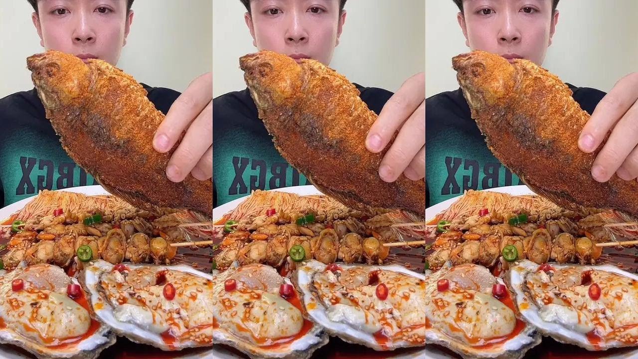 Fried crucian carp, little immortal, golden thread mushroom - YouTube