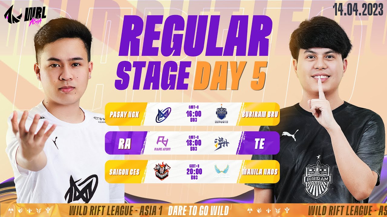 [EN] NGX vs BRU | RA vs TE | CES vs NAOS - REGULAR STAGE DAY 5 WRL ASIA 2023 (BO3) - YouTube