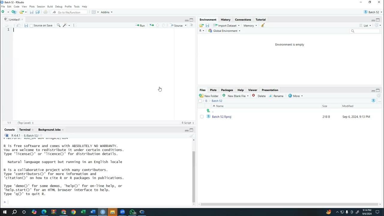 Batch 53:1: what is the difference between R and R studio ? how to create working directory in R ...