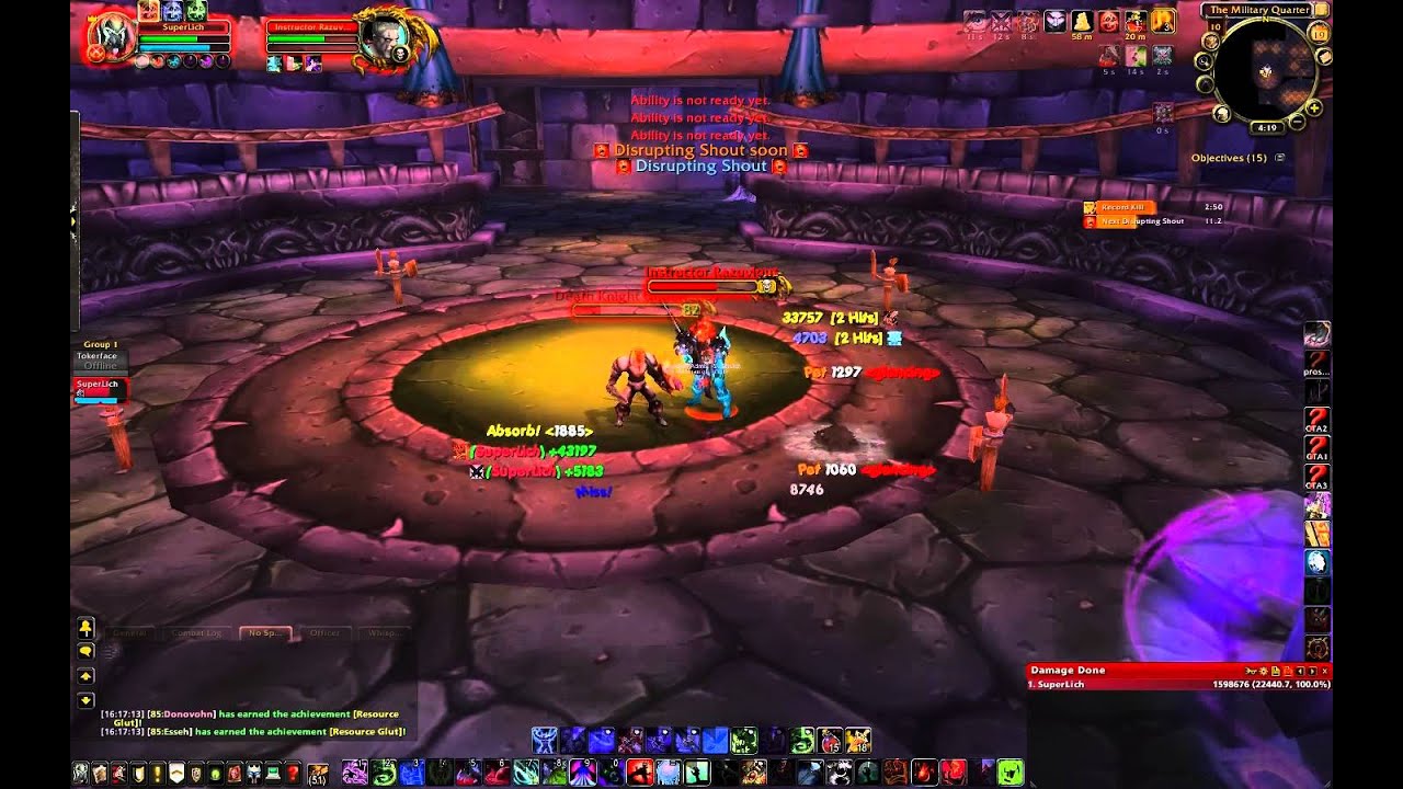 Naxxramas - Instructor Razuvious 10-man DK Solo - YouTube