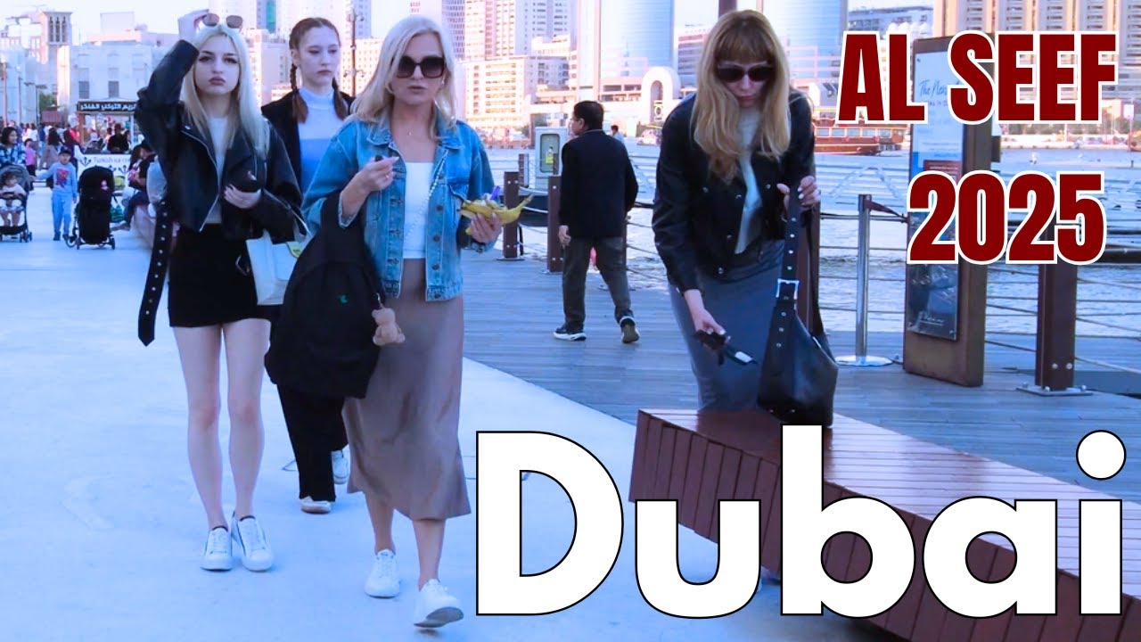 [ 4K ] Awesome Dubai, Bustling Waterfront Promenade | Al Seef Dubai ...