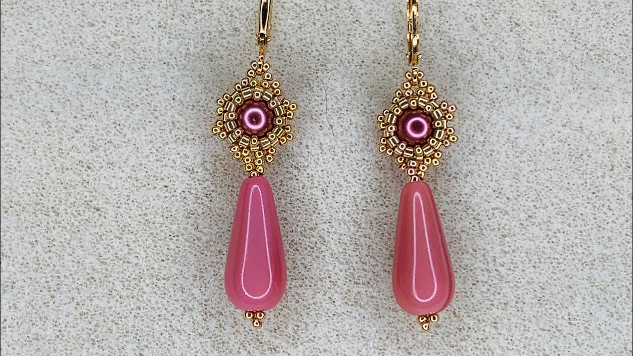 Coral Beaded Earrings 💎 beading tutorial - YouTube