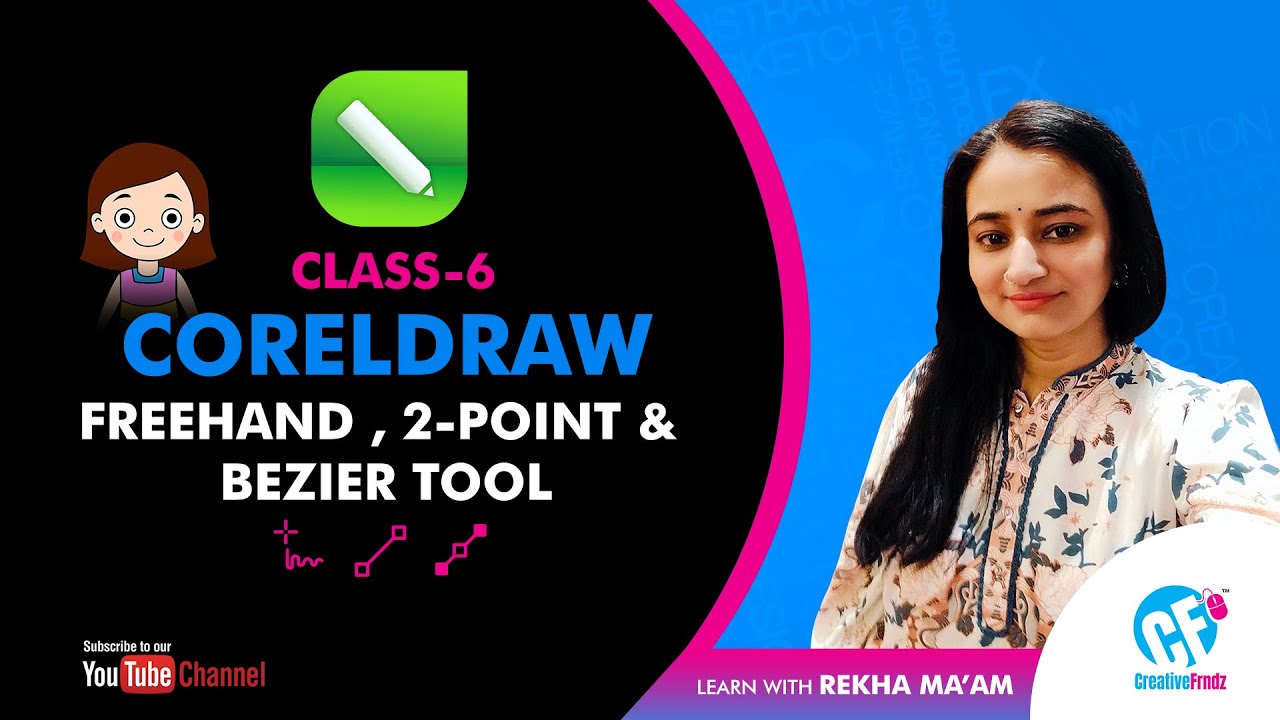 CorelDraw for beginners | Class 6 Freehand, 2 Point & Bezier Tool # ...
