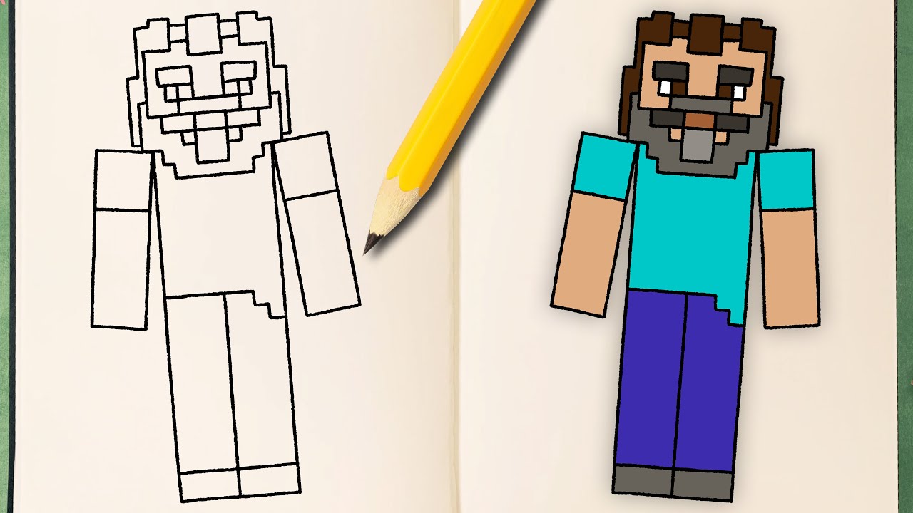 How to draw! MINECRAFT MOVIE STEVE (step-by-step tutorial) - YouTube