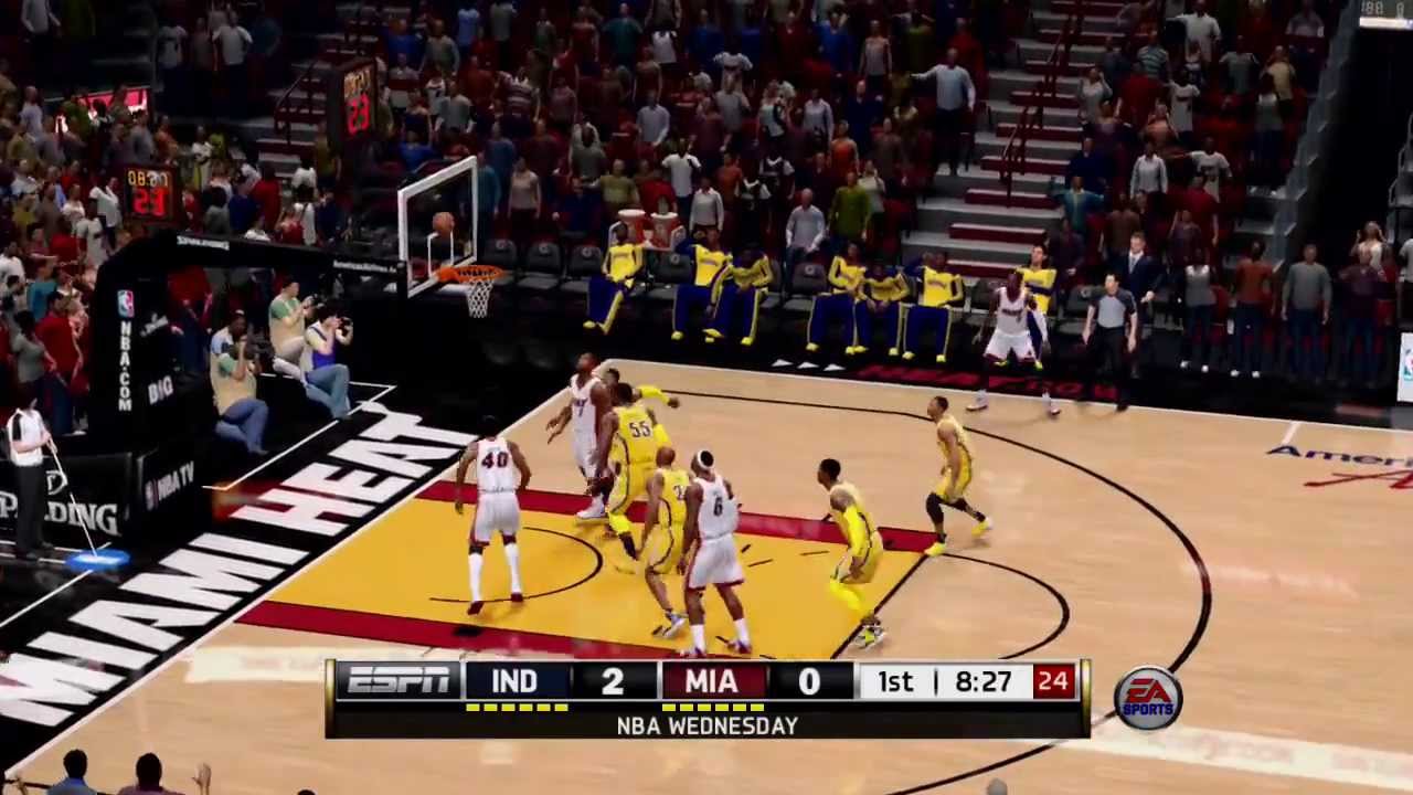 NBA LIVE 14 Miami Heat vs Indiana Pacers - 1st Qrt - PS4 - HD - YouTube
