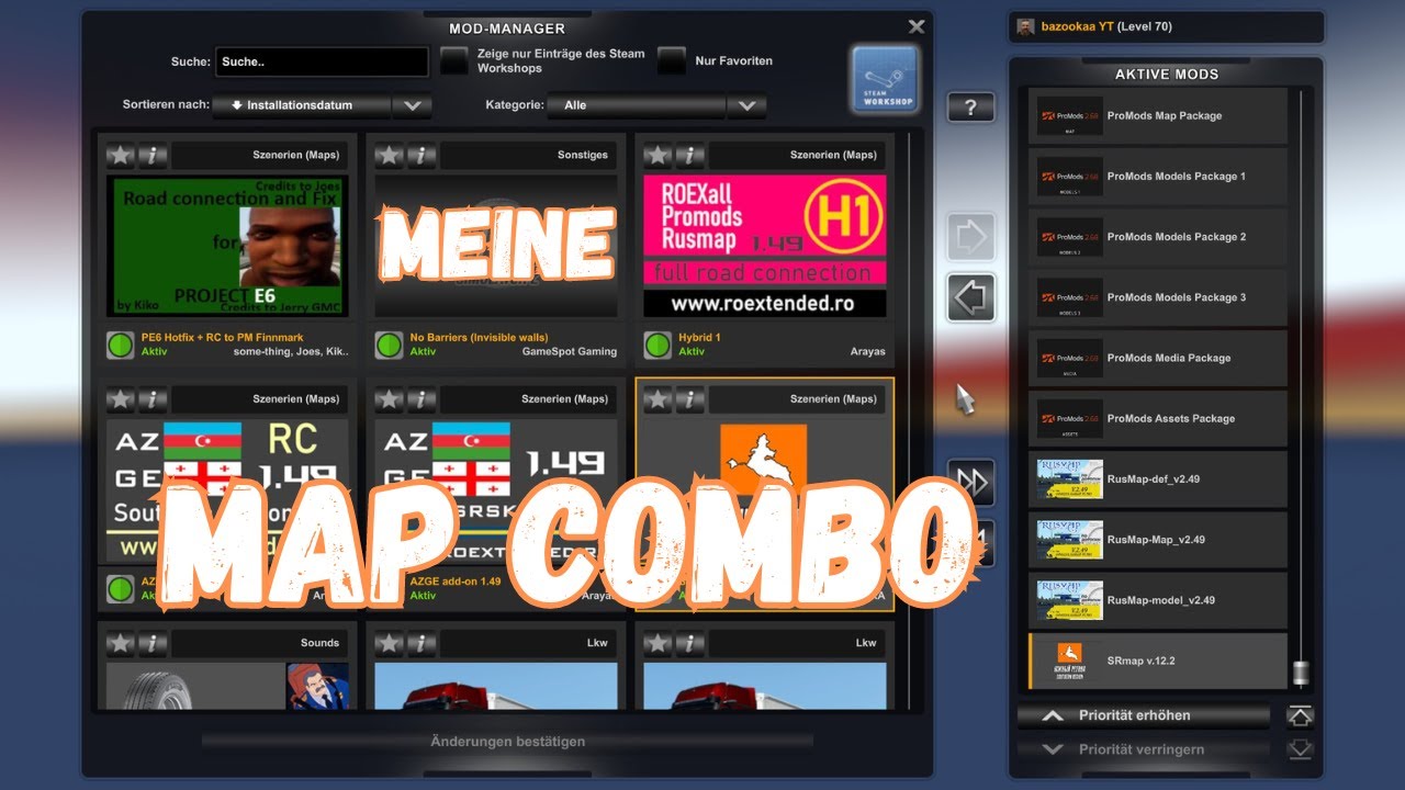 Meine kleine Map Combo / ETS2 - YouTube