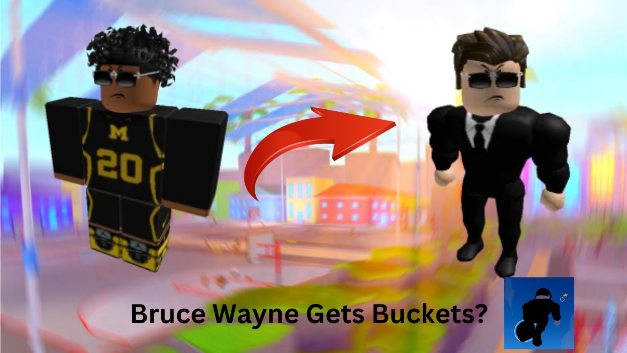 Bruce Wayne Gets Straight Buckets Against *COMP* in ROBLOX HOOPZ - YouTube
