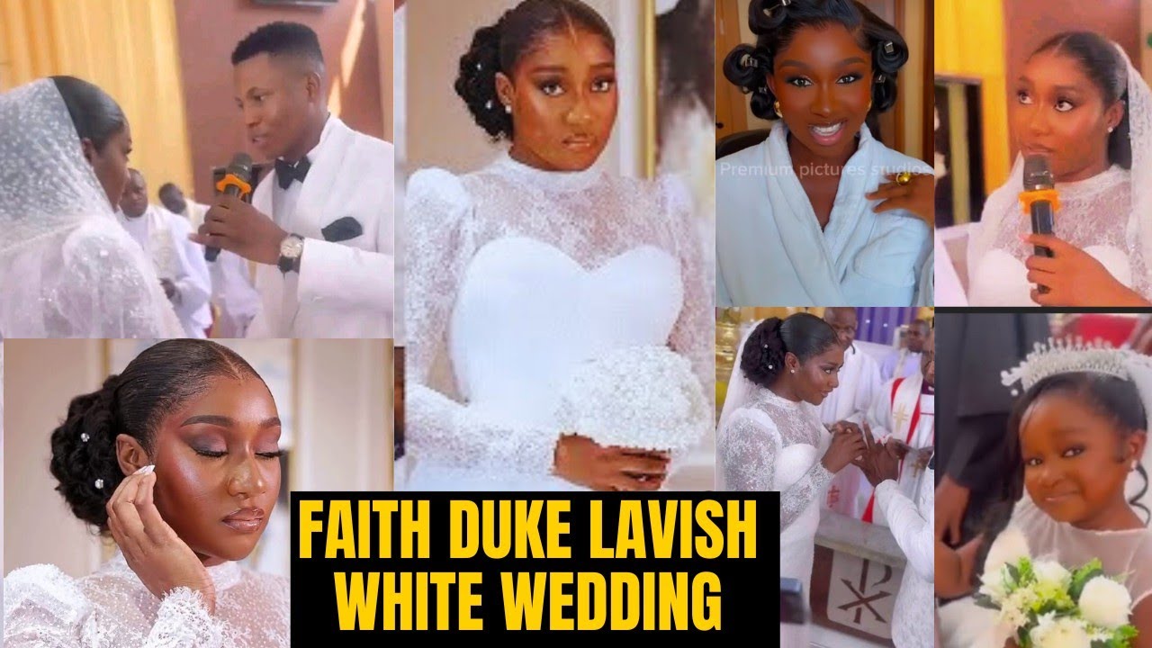 Faith Duke Lavish White Wedding Ceremony, Sonia Uche, Ebube Obio, Uche ...
