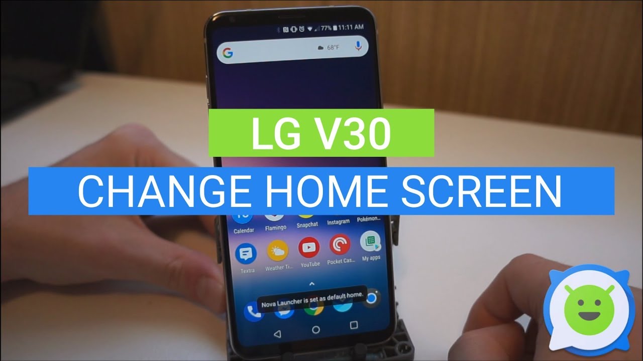 LG V30: How to change home screen - YouTube