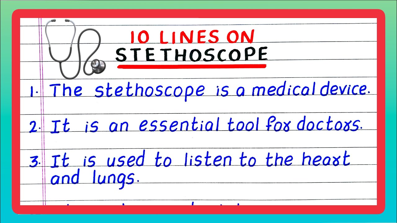 Few lines on Stethoscope | 10 lines on Stethoscope | Essay on ...