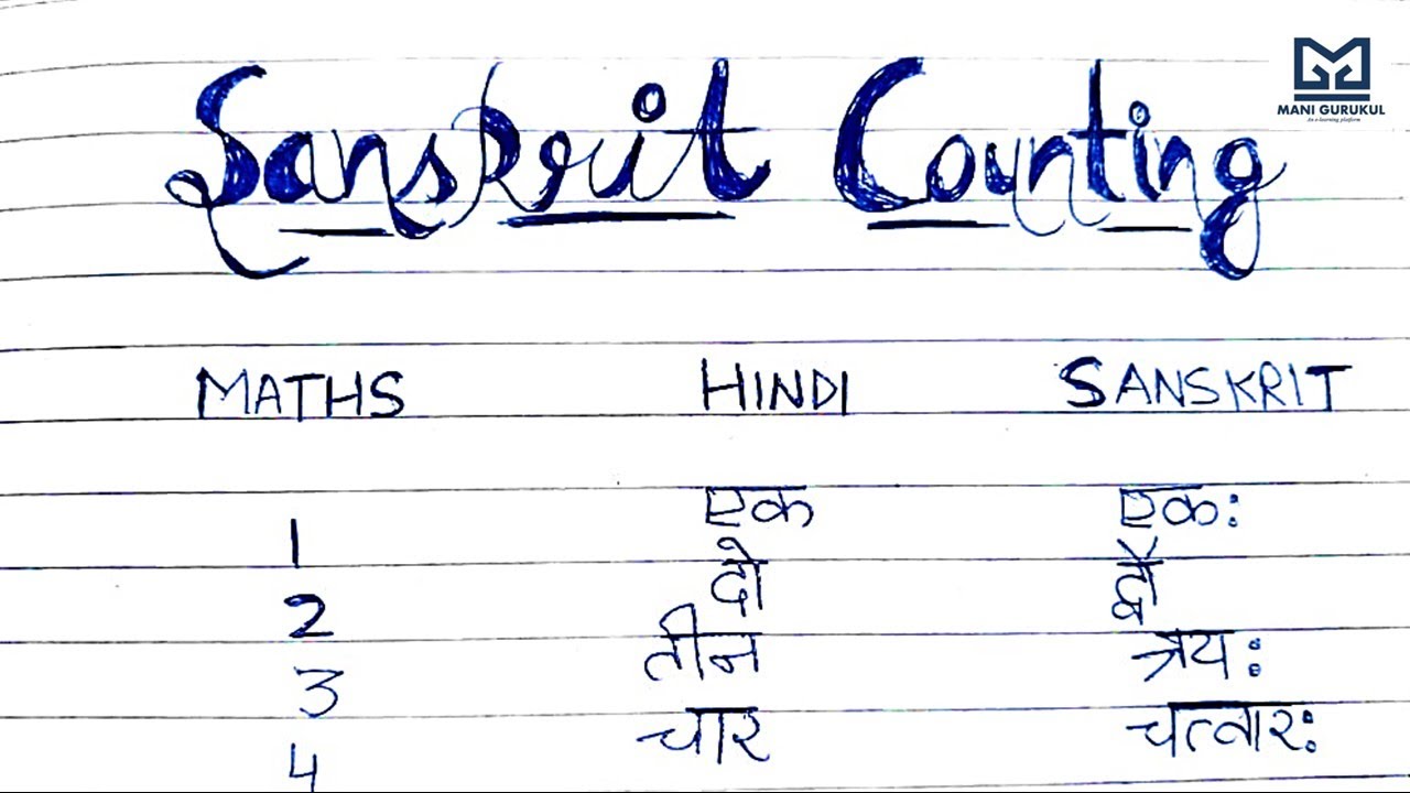 Sanskrit Mein Ginti 1 Se 50 Sanskrit Ginti 1 100 sanskrit-mein-ginti-1-se-50-sanskrit-ginti-1-100