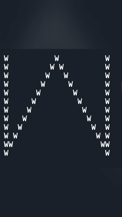 Shorts🔥 Java Program Print Alphabet W Using For Loop Youtube