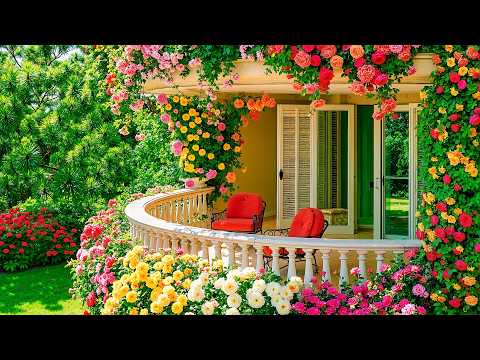 Gorgeous Flowers Garden Paradise🏡Creative Decor Ideas for Your Roses Castle | Soft Music Relaxation