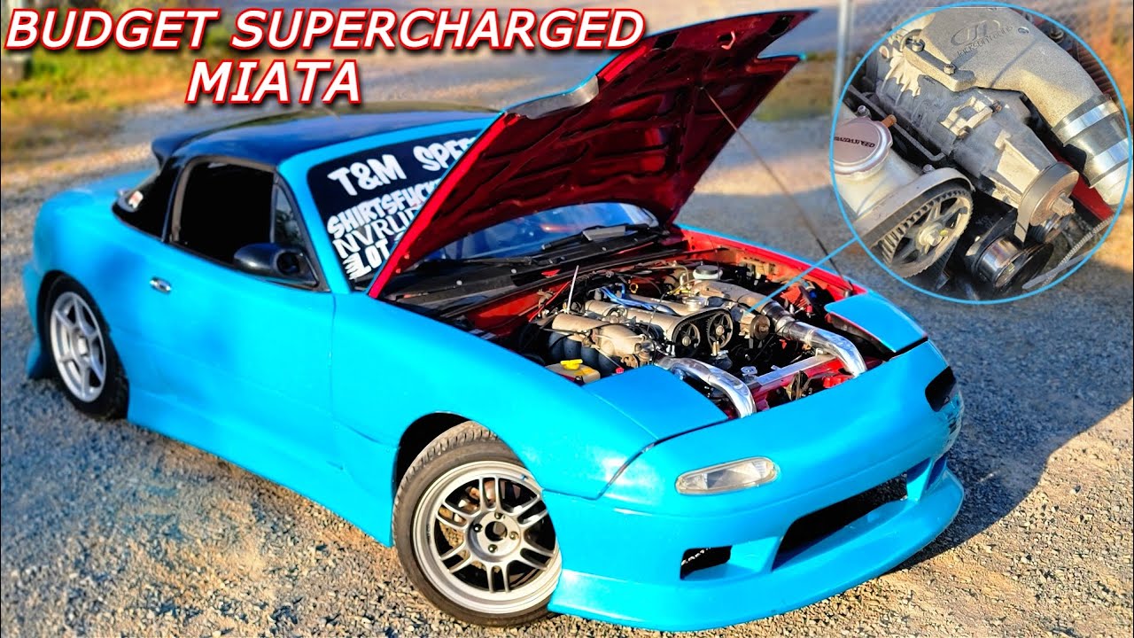 SUPERCHARGING a Miata as Cheap and Quick as possible! It sounds so Good ...