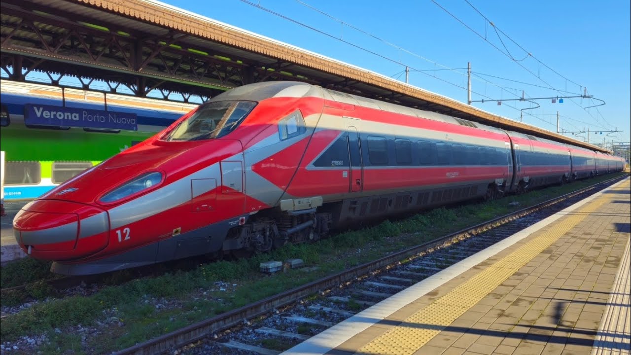 Treno AV FRECCIAROSSA 8502 Roma Termini - Bolzano in partenza da Verona Porta Nuova - YouTube
