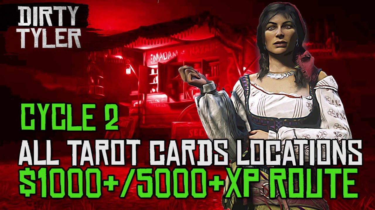 All Tarot Card Locations (CYCLE 2) For Madam Nazar Collection Red Dead ...