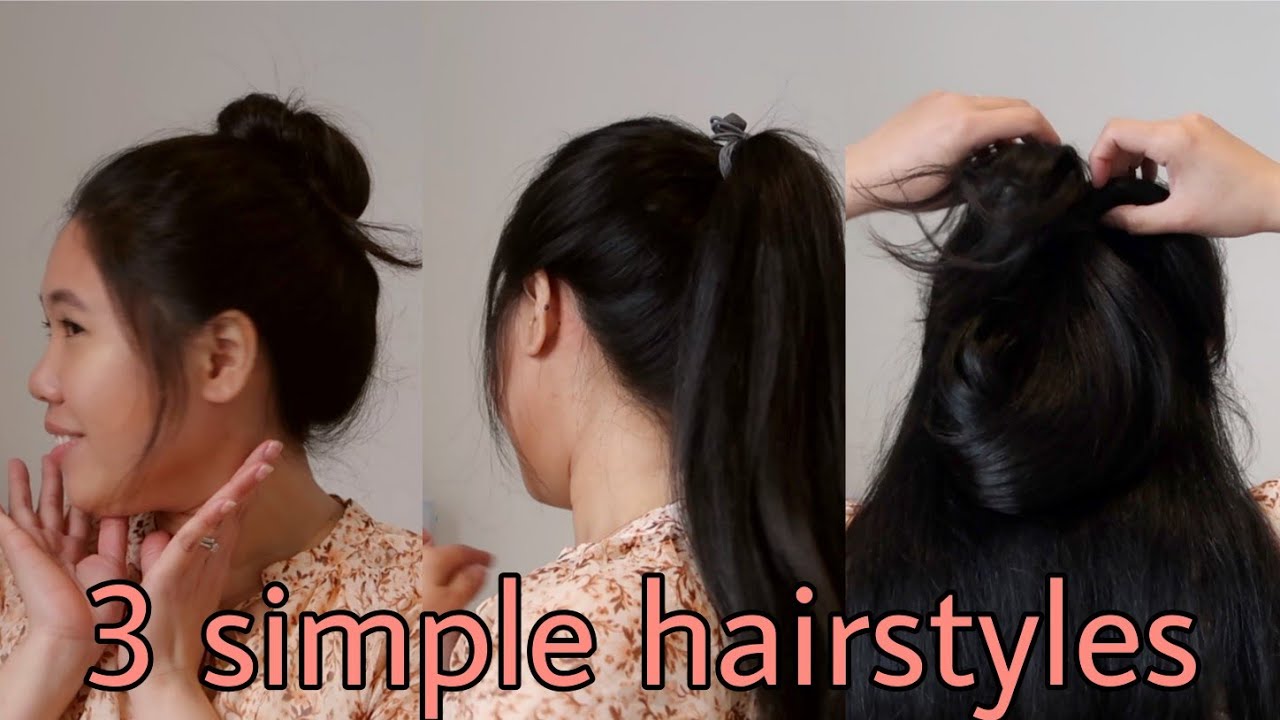 3 GAYA MUDAH UNTUK RAMBUT PANJANG | SIMPLE HAIRSTYLES - YouTube