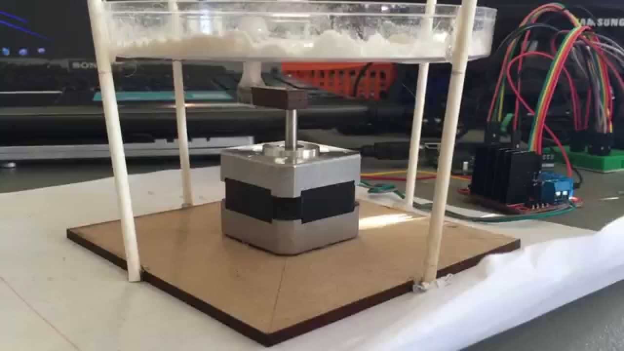 Art Machine Drawing (Single Stepper Motor with Flour) - YouTube