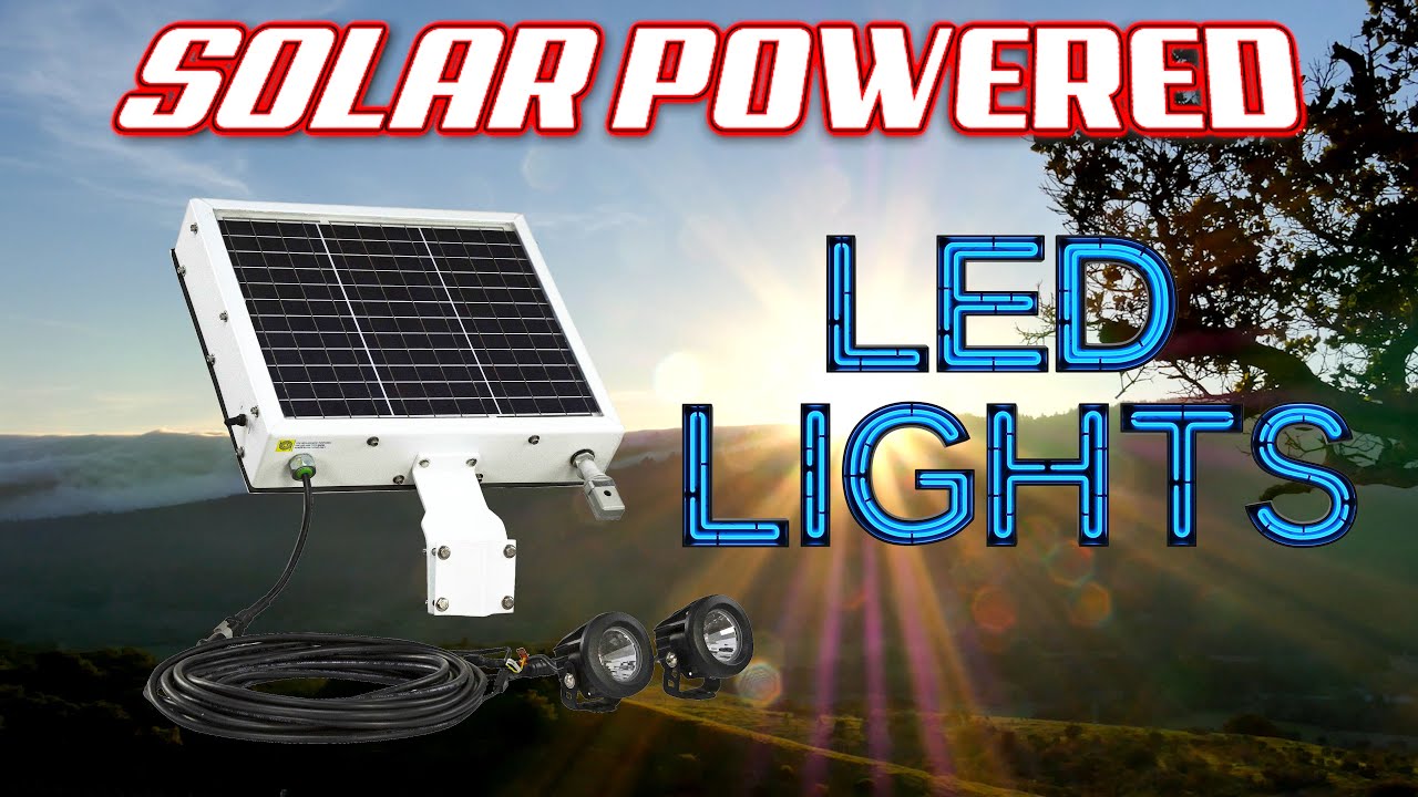 Solar Powered Dual LED Light - 12 Hour Run Time - Day/Night Photocell ...