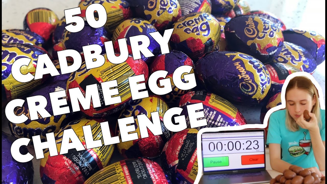 50 Cadbury Creme Egg Challenge - YouTube