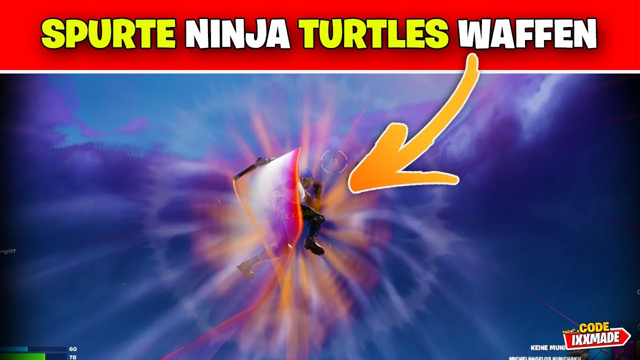 Spurte mithilfe von Ninja Turtles Waffen Fortnite Splinters Aufgabe ...