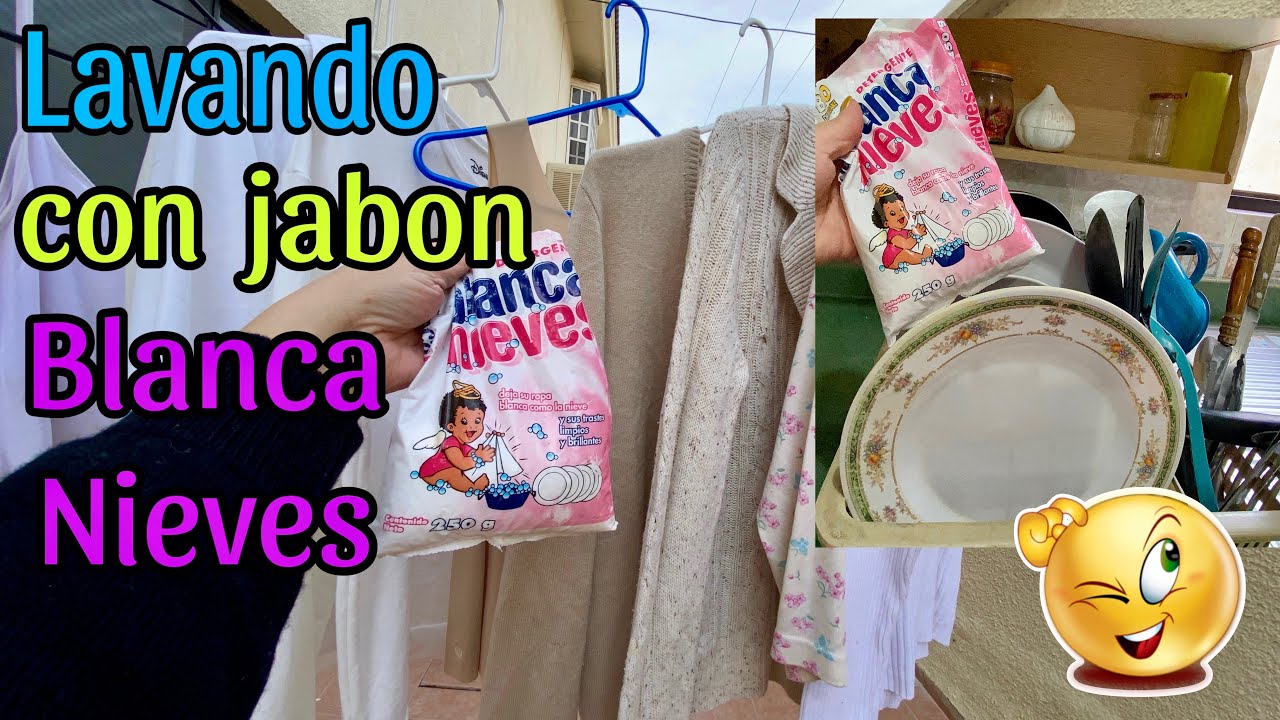 Lavando Ropa y Trastes con Jabón Blanca Nieves /Mi Opinión 🤔 - YouTube