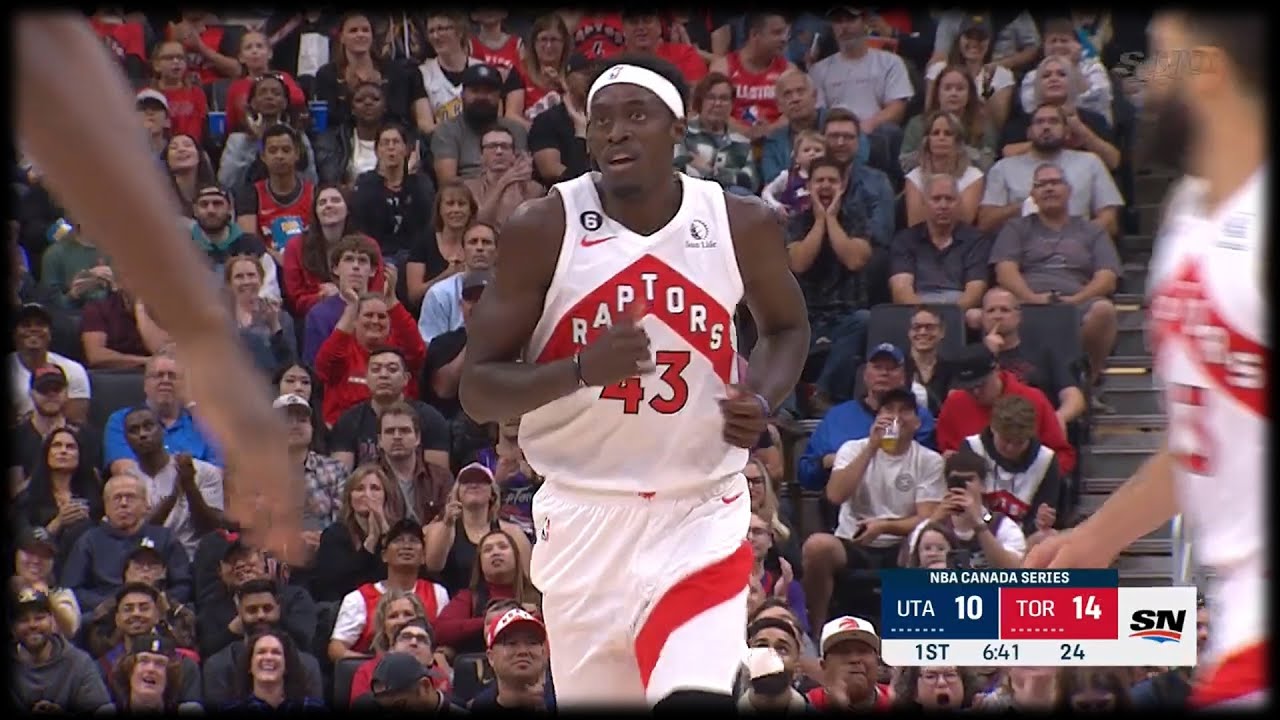 Pascal Siakam Fast Break Slam Dunk vs Jazz - YouTube