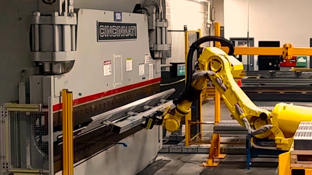 Robotic bending with large parts - YouTube